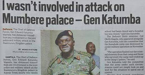 Gen. Katumba Wamala sacked, replaced by Gen. Muhoozi | The Sunrise ...